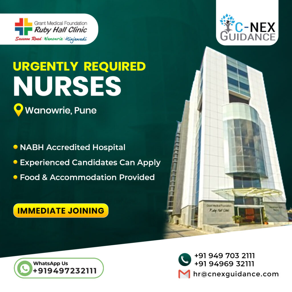 Nursing Recruitment for Ruby Hall Clinic Pune - C-Nex Guidance Private ...
