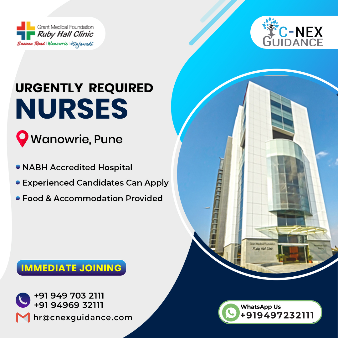 Nursing Recruitment for Ruby Hall Clinic Pune - C-Nex Guidance Private ...