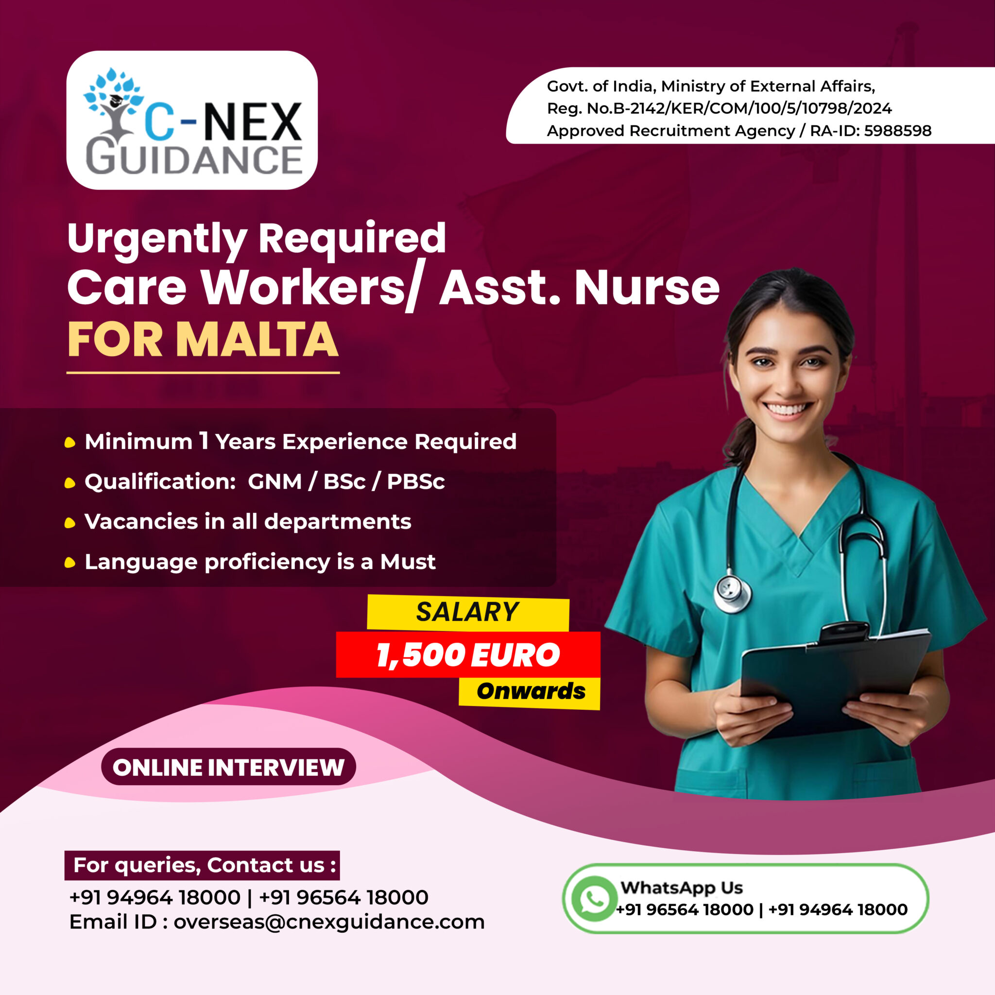 Care Worker & Assistant Nurse Job Opportunities in Malta - C-Nex ...